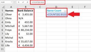 How To Count Names In Excel SpreadCheaters