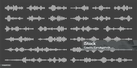 음성 메시지 메일 소셜 미디어 채팅 대화 메시징 앱 음악 플레이어 오디오 또는 비디오 편집기 인터페이스 요소 음성 보조 레코더 음파 패턴 다크 모드 벡터 일러스트 레이 션