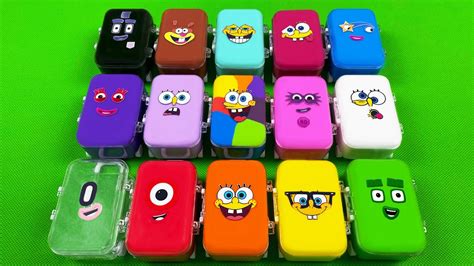 Numberblocks And Spongebob Squarepants Looking For All Slime Suitcase Coloring Asmr Youtube