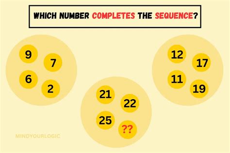 Find The Missing Number Challenge Which Number Complete The Sequence