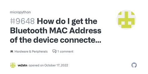 How Do I Get The Bluetooth Mac Address Of The Device Connected To My
