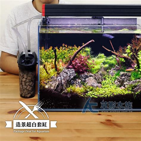 AC草影45x27x30cm 造景超白套缸套餐一組 露天市集 全台最大的網路購物市集