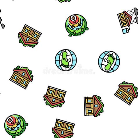 Green Environment Earth Nature Vector Seamless Pattern Stock Vector