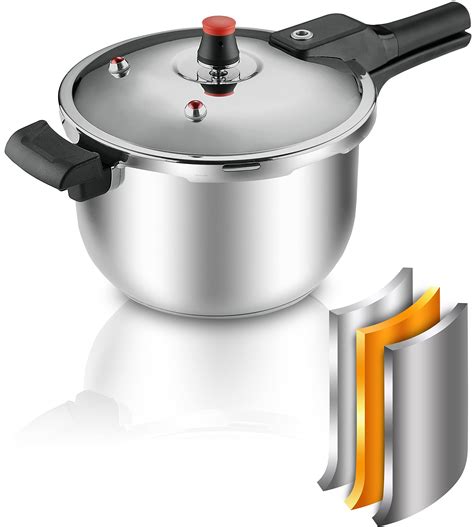 Thickened Stainless Steel Pressure Canner With Release Valve Canning Cooker Pot Stove Top