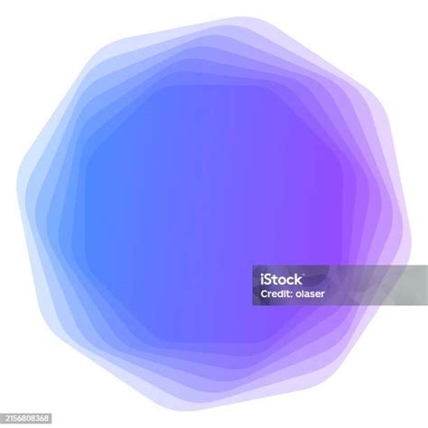Rotating Blue Purple Stack Of Polygons With Rounded Corners Stock