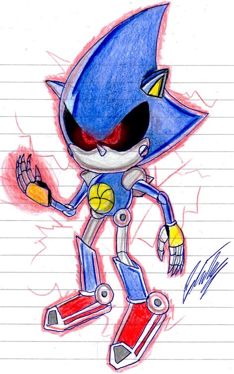 Metal Sonic Drawing By Krizart Da On Deviantart