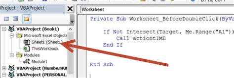 Excel Calling A Macro From Worksheet By Double Clicking In A Cell Stack Overflow