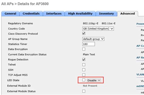 Do Cisco AP LEDs Ever Flash Once Disabled