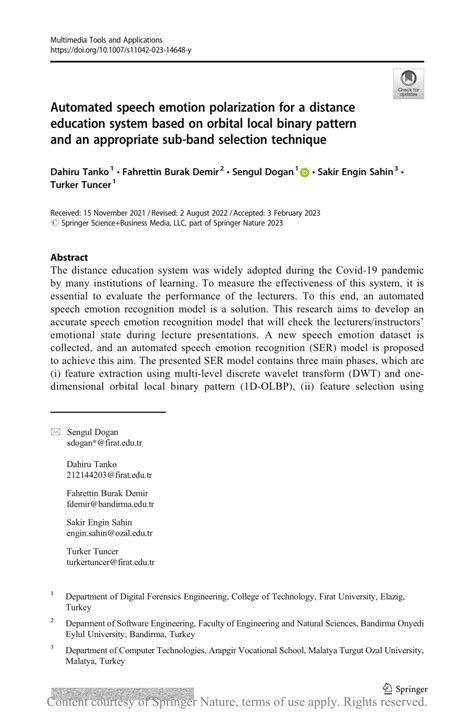 Automated Speech Emotion Polarization For A Distance Education System Based On Orbital Local