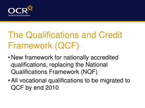 Ppt Qcf Qualifications Principles Structure And Guidance