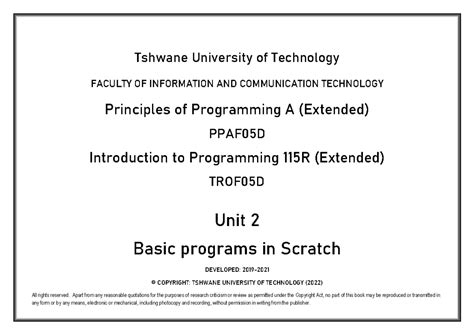 Ppa Tro F05d Unit 2 Scratch Part 2 Final Copy Tshwane University Ppa Tro F05d Unit 2 Scratch Part 2 Final Copy Tshwane University