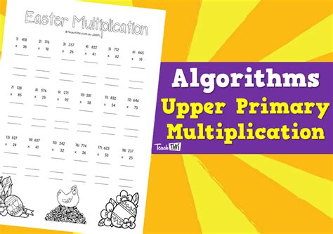 algorithms upper primary multiplication teacher resources and