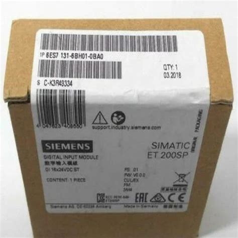 Siemens 0 5 A 6es7131 6bh01 0ba0 Simatic Et 200sp Digital Input Module
