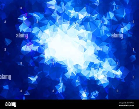 Abstract Geometric Blue Background Of Triangular Polygons Vector