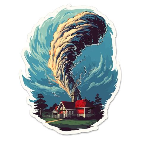 Tornado Sticker No Background Premium Ai Generated Vector