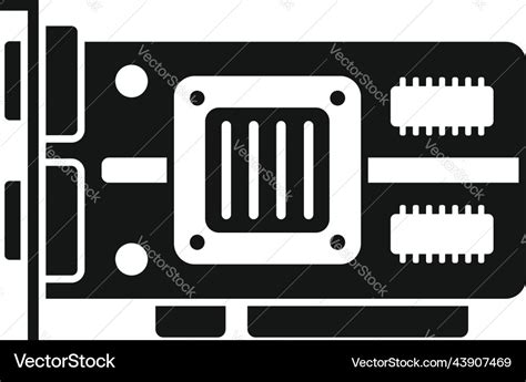 Gpu Board Icon Simple Computer Card Royalty Free Vector