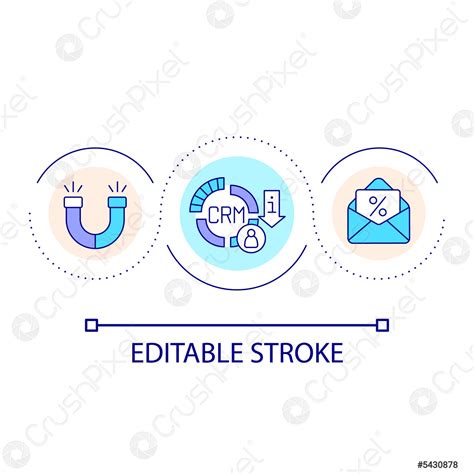 CRM System Loop Concept Icon Stock Vector 5430878 Crushpixel