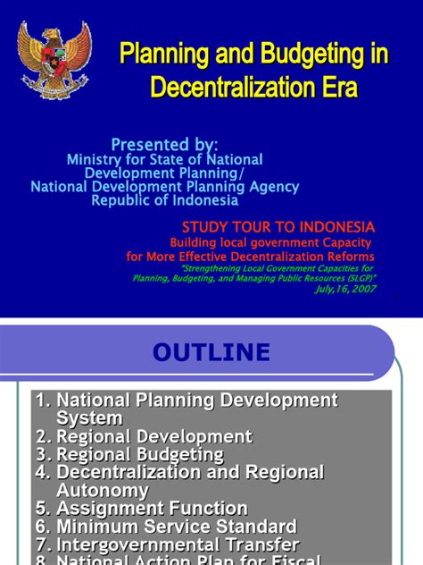 Decentralization And Regional Autonomy Pdf Governance Government Budget Balance