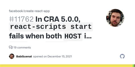 In Cra 500 `react Scripts Start` Fails When Both `host` In `env` And `proxy` In `package