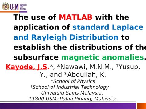 pdf the use of matlab with the application of standard laplace and rayleigh distribution to