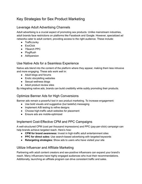 Ppt Sex Product Marketing Tips For Creating Engaging Campaigns