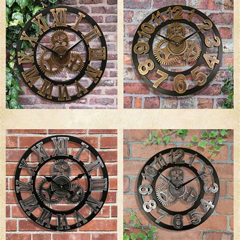 Новые большие настенные часы в винтажном стиле часы в американском стиле для гостиной 3d