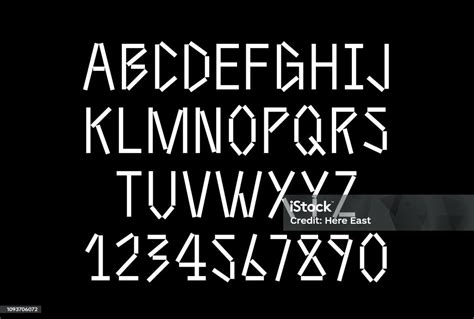 네온 튜브 분위기와 에너지 단순 하 고 기하학적으로 구두점 기호 문자 숫자 대문자 함께 편집 가능한 글꼴 스텐실 패턴 라틴 글꼴