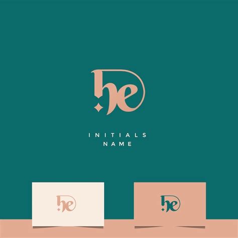 Premium Vector Initial He Monogram Logo Design