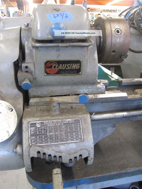 Atlas Clausing 4803 Metal Lathe 6 3 Jaw Chuck