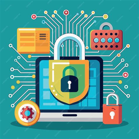Digital Cyber Safety Or Security Concept Code Numbers On Combination Lock On Computer Circuit