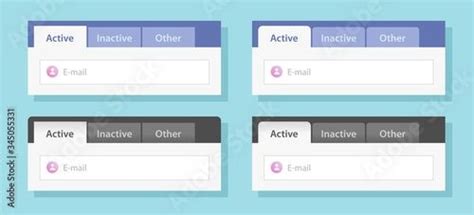Tabs UI Design Web Navigation Interface