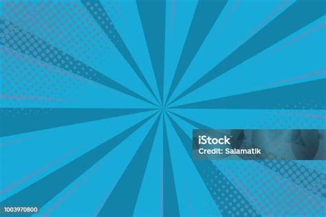 팝 아트 복고 만화입니다 파란색 배경 슈퍼 히어로입니다 번개 폭발 하프톤 점입니다 만화 대 벡터 일러스트 레이 션 공란에 대한 스톡 벡터 아트 및 기타 이미지 Istock