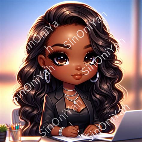 African American Chibi Doll Chibi Clipart Doll Chibi Dolls Chibi