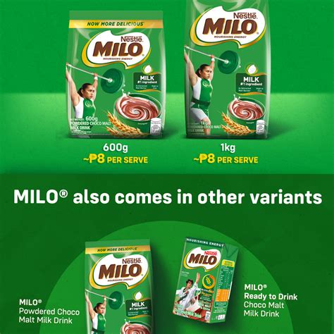 Milo Powdered Choco Malt Milk Drink 1kg Pack Of 4 With Free Milo