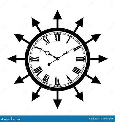Featuring Create An Icon Of The Clock Face With Arrows Symbolizing