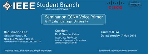 Seminar On CCNA Voice Primer IEEE Babe Branch Jahangirnagar University