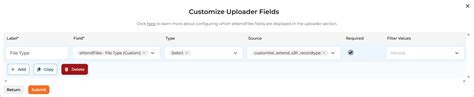 Configure The Extendfiles Record Body Level Upload Feature