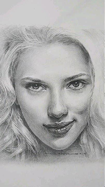 스칼렛 요한슨 그리기 스칼렛요한슨 Scarlettjohansson Hollywood 영화배우 Drawing 인물화