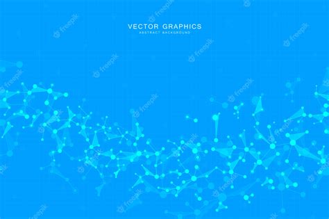 Premium Vector Molecule Background Genetic And Chemical Compounds Abstract Connected Lines