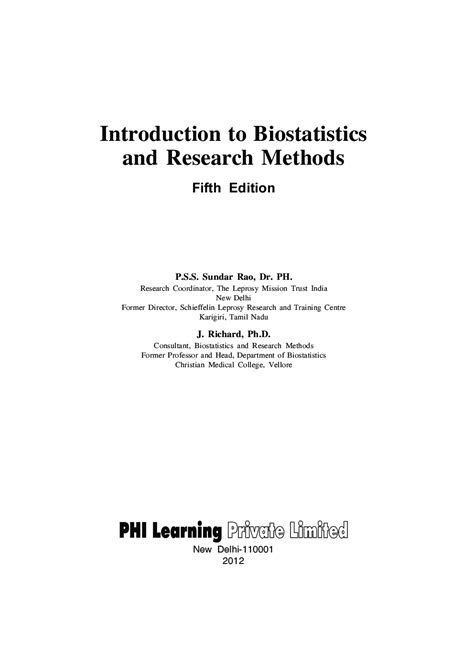 Download Introduction To Biostatistics And Research Methods Pdf Online 2022