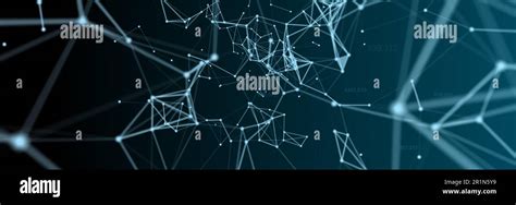 Technology Digital Abstract Background D Network Particles And Plexus Wave Ai Big Data