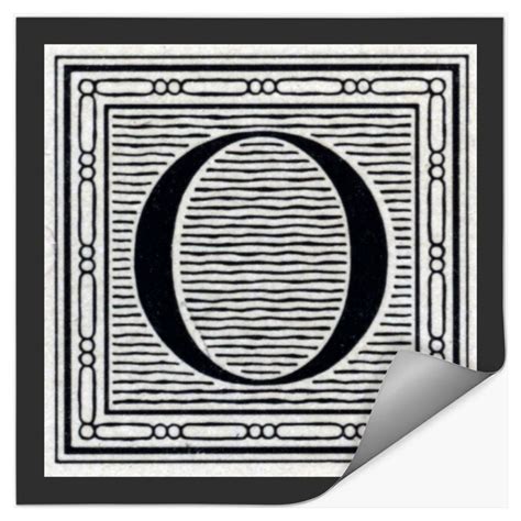 Block Letter O Woodcut Woodblock Inital Stickers Sold By Marena