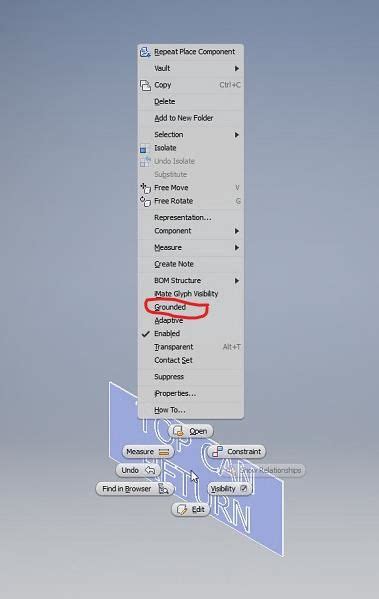 Ground Component At Origin After Placing In Assembly Autodesk Community