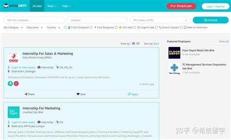 【马来西亚留学】大马实习必备网站干货！ 知乎