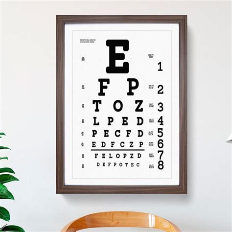 East Urban Home Eye Test Chart Picture Frame Typography