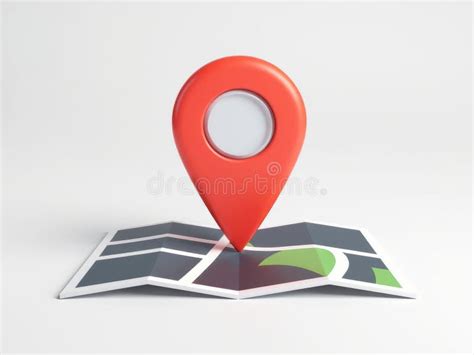 A Flat Shaded 3d Location Pin Icon With Subtle Parallax Effect Bright Red Hovering Over A