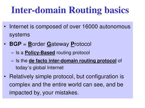 PPT Lecture 14 Inter Domain Routing Stability PowerPoint Presentation ID 3655837