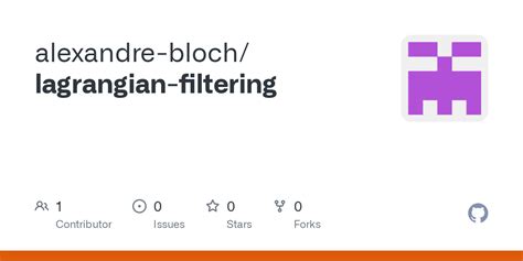 Github Alexandre Bloch Lagrangian Filtering