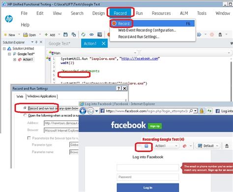 Record Web Test Case With Uft