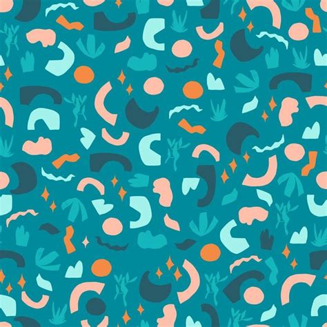 Scribble Boho Style Vector Seamless Pattern Abstract Doodle Different